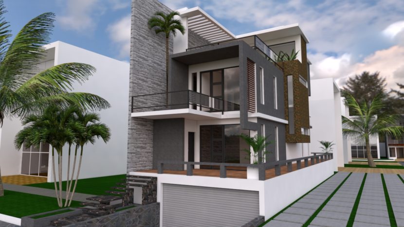 Modern House Plans With Land Size 7mx26m - SamPhoas Plan