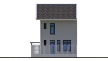 Home Design Plan 7x12m with 4 Bedrooms Plot 8x15 - SamPhoas Plan