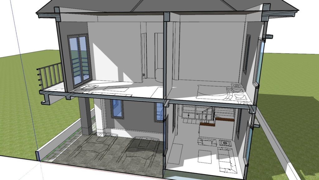 4 Bedrooms Home Design Plan 8x10m - SamPhoas Plan