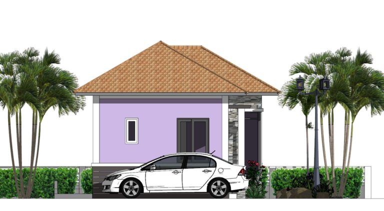 Sketchup Home Design Plan 7x5m Studio Room - SamPhoas Plan