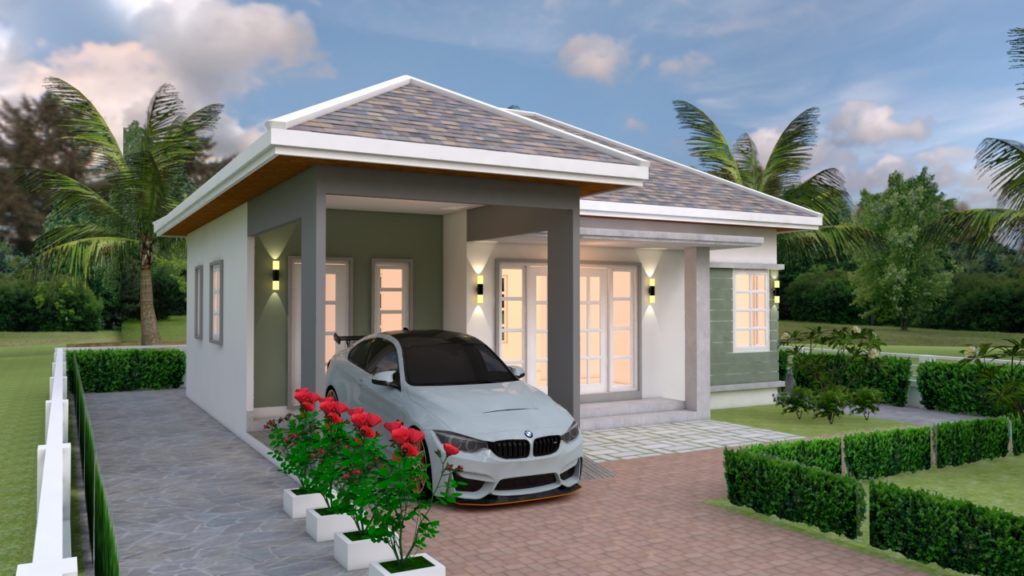 House Plans 10x18 with 3 bedrooms - SamPhoas Plan